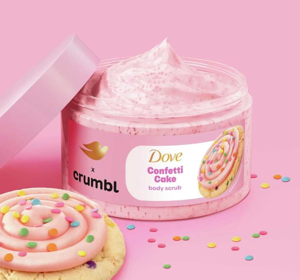 Dove x Crumbl Confetti Cake Body Wash & Scrub Limited Edition Bundle ...